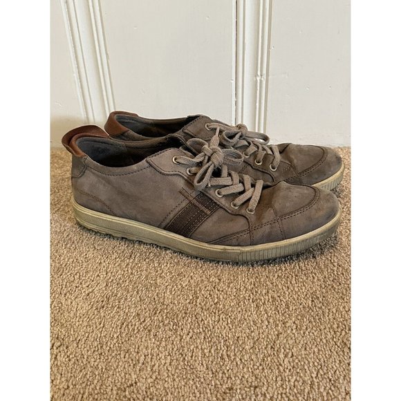 Ecco | Shoes | Ecco Byway Suede Sneakers Brown Gray Mens Eu 44 Us 105 | Poshmark